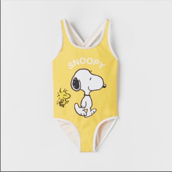 Zara | Swim | Zara Peanuts Snoopy Swimsuit | Poshmark